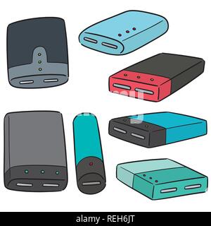 mobile power bank cartoon vector illustration Stock Vector Image & Art ...