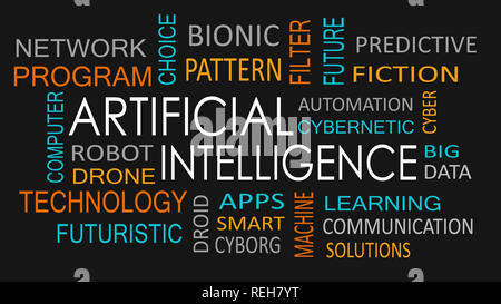 Neural network word cloud concept Stock Photo: 268020218 - Alamy
