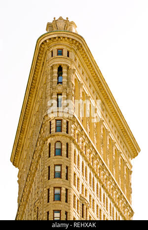 Close-up of architectural details of the Flatiron Building facade at ...