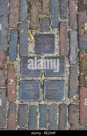 Holocaust memorial plaques (Stolperstein) for Jewish victims of the ...