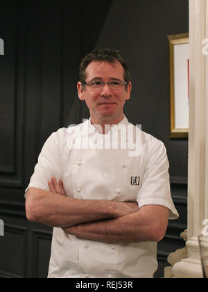 Andrew Fairlie, a 2 Michelin Star chef at his restaurant in Gleneagles ...