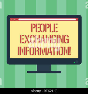 Handwriting text People Exchanging Information. Concept meaning passing ...