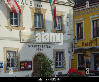 main square, town of Grein, Grein, Upper Austria State, Austria, Europe ...
