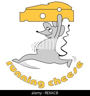 Cute little mouse cartoon running Stock Vector Image & Art - Alamy