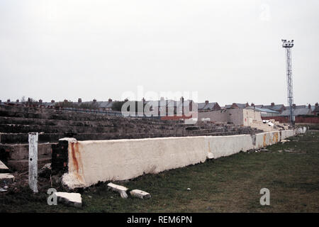 The derelict remains of Ferryhill Athletic FC Football Ground ...