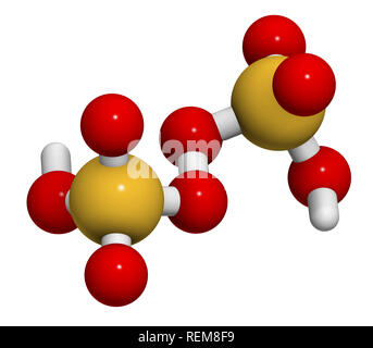 Peroxydisulfuric acid oxidizing agent molecule. Skeletal formula Stock ...