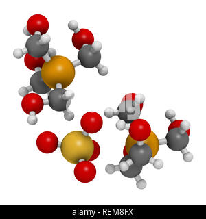 tetrakis(hydroxymethyl)phosphonium sulfate (THPS) biocide molecule ...