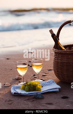 Still life with grapes in a wicker basket. Drawing in a frame. Leaf 3 ...