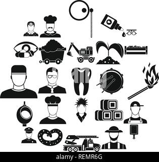 Occupational icons set, simple style Stock Vector Image & Art - Alamy