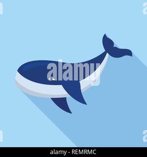 Beluga whale icon. Flat illustration of beluga whale vector icon for web design Stock Vector ...