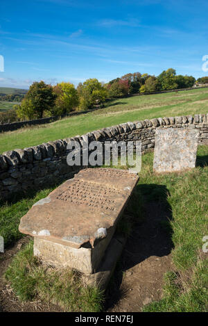 The Riley graves on the outskirts of the historic village of Eyam, Peak ...