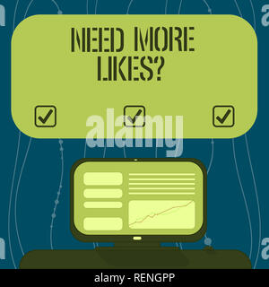 Text sign showing Get More Like. Concept meaning Thumbs up Hashtags ...