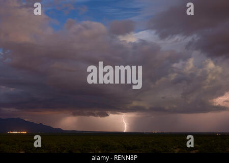 Moonlit Thunderstorm in Southern New Mexico near White Sands Missile ...