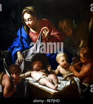 Francesco Trevisani (1656-1746). Italian painter. Holy Family with the ...