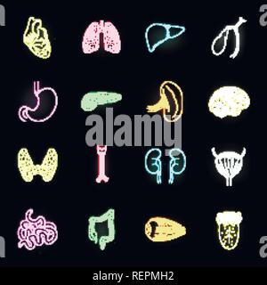Bladder Neon Sign Stock Vector Image & Art - Alamy