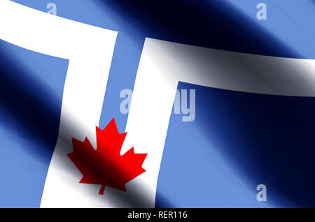 Toronto Flag stylish waving and closeup flag illustration. Perfect for ...