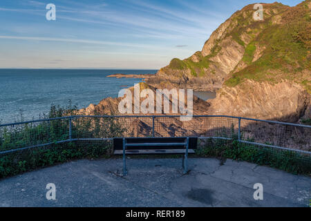 Rapparee Cove near Ilfracombe in North Devon, England, UK - looking at ...