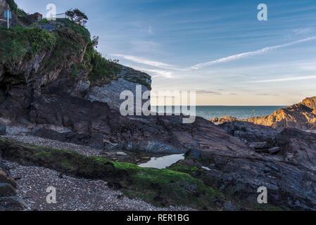 Rapparee Cove near Ilfracombe in North Devon, England, UK - looking at ...