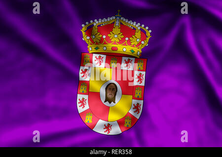 Jaen stylish waving and closeup flag illustration. Perfect for ...