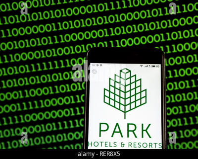 Park Hotels & Resorts Real estate company logo seen displayed on a ...