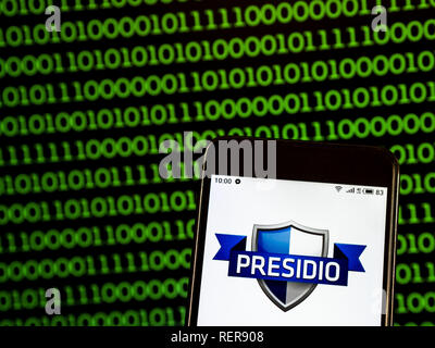Presidio Networked Solutions LLC Company logo seen displayed on a smart ...
