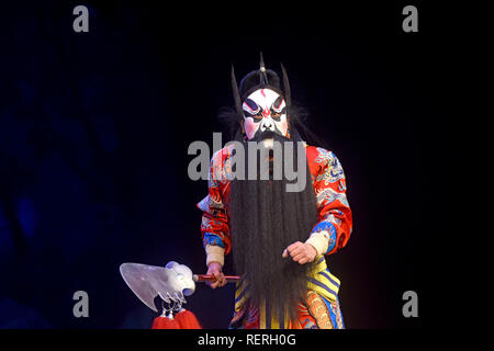 Huainan, China. 23rd Jan, 2019. The performance of Peking Opera in ...