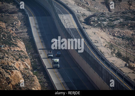 A newly opened segregated West Bank highway is seen near Jerusalem ...