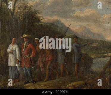 Dutch Merchant with Slaves Dutch Merchant with Slaves in an East Indies ...