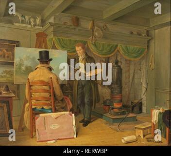 The Painter in his Studio 1820 by Anthony Oberman Stock Photo - Alamy