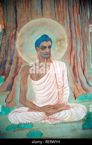 Mural by the Japanese artist Kosetsu Nosu, Mulagandha Kuti Vihara ...