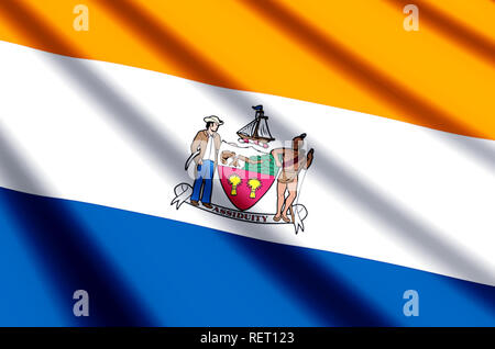 Albany New York waving and closeup flag illustration. Perfect for ...