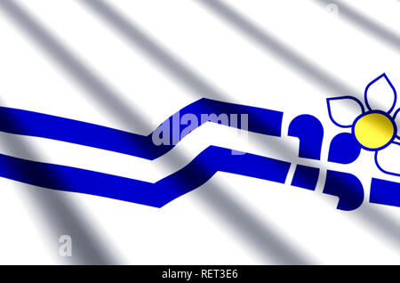 Franco-Colombiens waving and closeup flag illustration. Perfect for ...