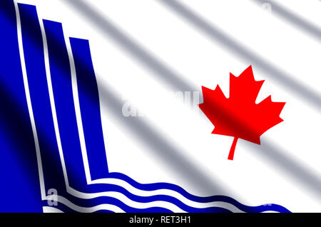 Scarborough Ontario waving and closeup flag illustration. Perfect for ...