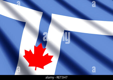 Toronto Flag waving and closeup flag illustration. Perfect for ...