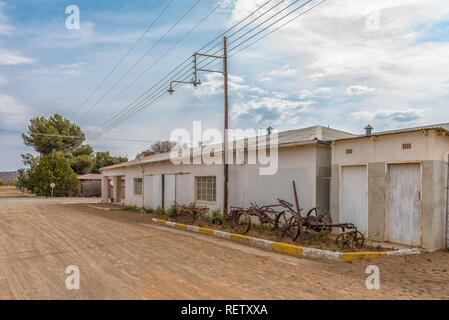 LUCKHOFF, SOUTH AFRICA, SEPTEMBER 1, 2018: A street scene, with ...