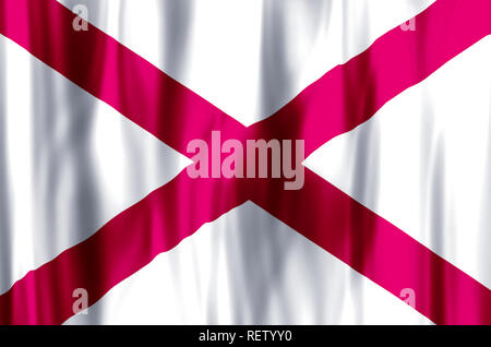 Alabama stylish waving and closeup flag illustration. Perfect for ...