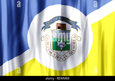 Winnipeg stylish waving and closeup flag illustration. Perfect for ...