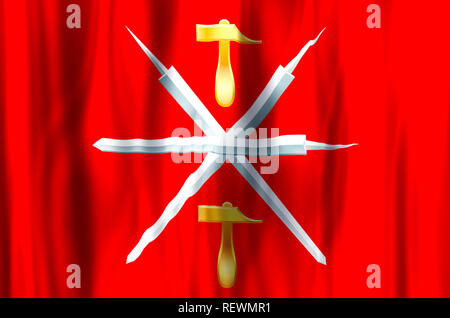 Tula stylish waving and closeup flag illustration. Perfect for ...