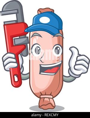 Mechanic bolsters above on the mascot bed Stock Vector Image & Art - Alamy