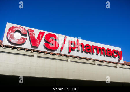 December 4, 2017 Sunnyvale/CA/USA - CVS / pharmacy logo above the ...
