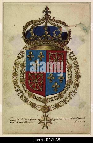 Coat of arms of Louis XIV, King of France, 1668 Stock Photo - Alamy