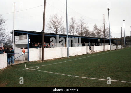The main stand at Durham City FC Football Ground, Ferens Park, The ...