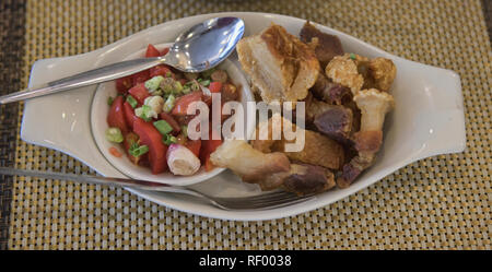Bagnet, deep fried pork belly, an Ilocano specialty, Laoag, Ilocos ...