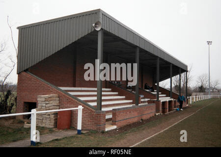 The main stand at Cornard United FC Football Ground, Blackhouse Lane ...