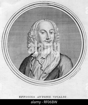 Antonio Vivaldi portrait, Italian composer & violinist, 1678-1741 Stock ...