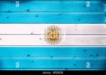 National flag of Argentina on a dull wooden background Stock Photo - Alamy