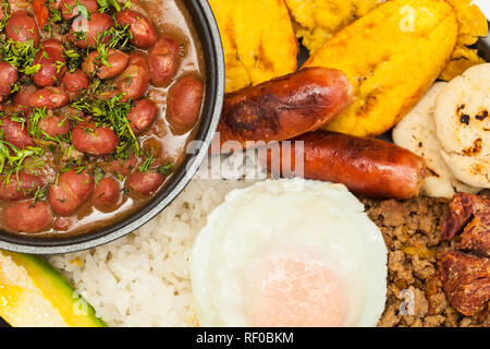 Traditional Colombian dish called Bandeja Paisa: a plate typical of ...