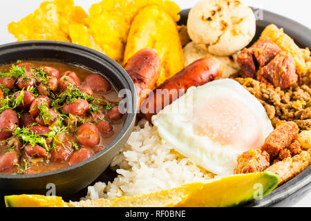 Traditional Colombian dish called Bandeja Paisa: a plate typical of ...
