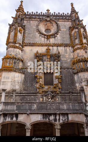 Famous Chapter House Manueline style window, in the Templar Convent of ...
