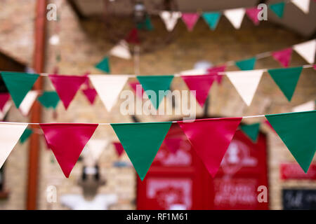 Decorate flags in Uzupis. Lithuania, Vilnius Stock Photo - Alamy